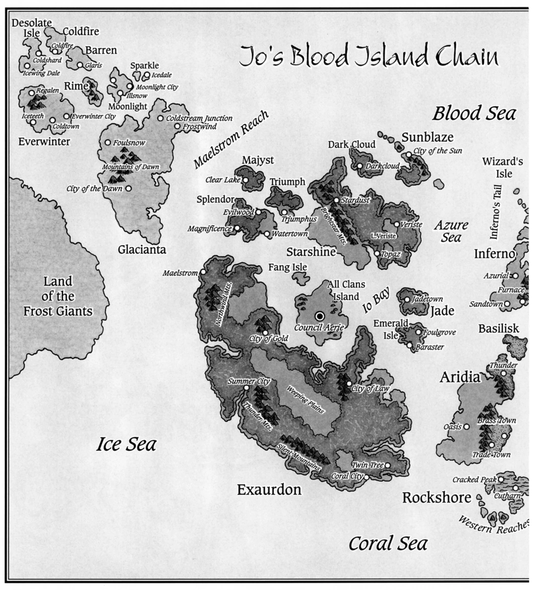 Io's Blood Island Chain Map (CWS) | Advanced Dungeons & Dragons 2nd ...