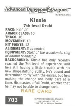 Kinsle (1992 Card Set) | Advanced Dungeons & Dragons 2nd Edition Wiki ...