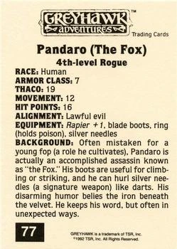 Pandaro (The Fox) (1992 Card Set) | Advanced Dungeons & Dragons 2nd ...
