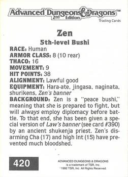 Zen (1992 Card Set) | Advanced Dungeons & Dragons 2nd Edition Wiki | Fandom