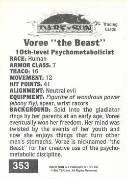 Voree “the Beast" (1992 Card Set) | Advanced Dungeons & Dragons 2nd ...