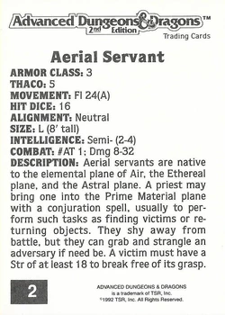 Aerial Servant (1992 Card Set) | Advanced Dungeons & Dragons 2nd ...