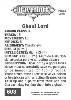Ghoul Lord (1992 Card Set) | Advanced Dungeons & Dragons 2nd Edition ...