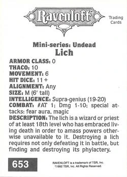 Lich (1992 Card Set) | Advanced Dungeons & Dragons 2nd Edition Wiki ...