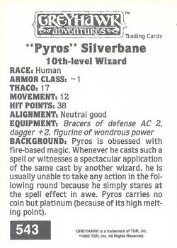 Pyros Silverbane (1992 Card Set) | Advanced Dungeons & Dragons 2nd ...
