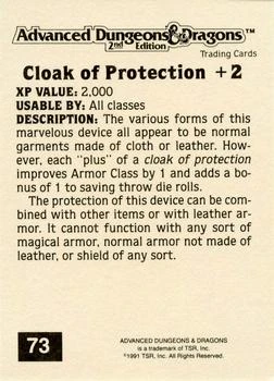 Cloak of Protection +2 (1991 Card Set) | Advanced Dungeons & Dragons ...