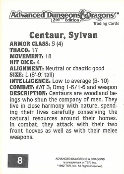 Centaur, Sylvan (1992 Card Set) | Advanced Dungeons & Dragons 2nd ...