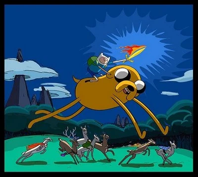 Jake Stretching Adventure Time