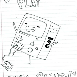 Bmo Adventure Time Coloring Pages