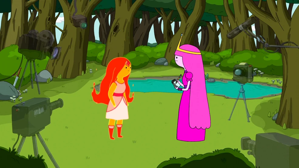 Finn And Flame Princess And Princess Bubblegum
