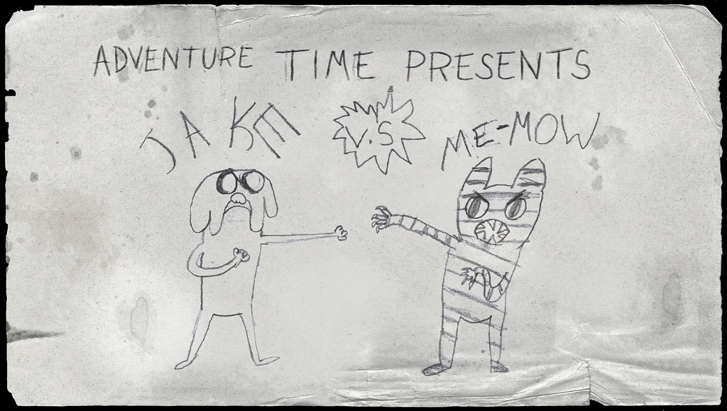 Jake vs. Me-Mow/Transcript | Adventure Time Wiki | Fandom