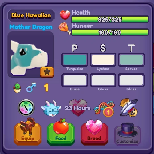 Blue Hawaiian themed Mother Dragon auction | Fandom