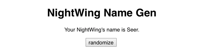 Weird NightWing names that I generated | Fandom