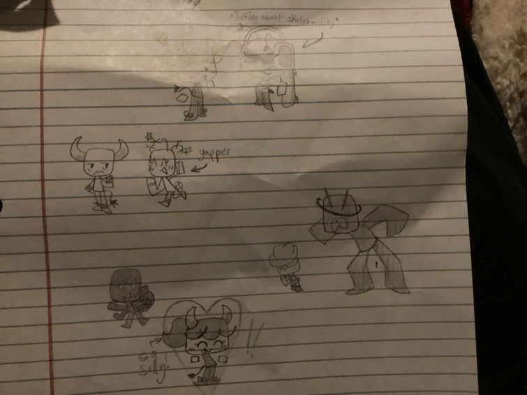 my regretevator ocs but on doodled on a paper when i was bored at ...