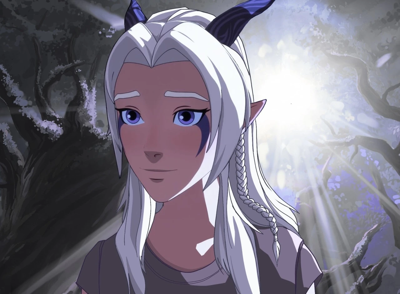 What Rayla looks like with her hair down | Fandom