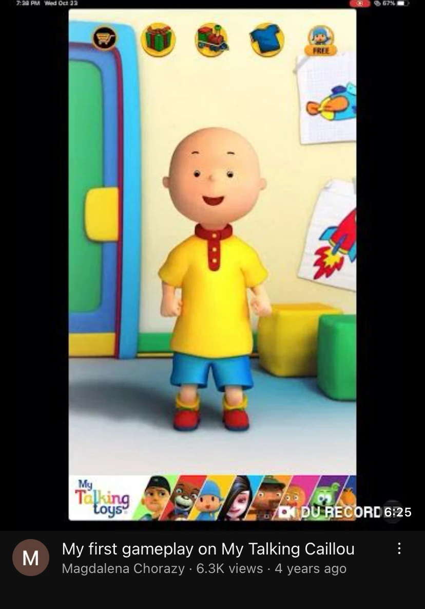 Talking cailou gameplay video | Fandom