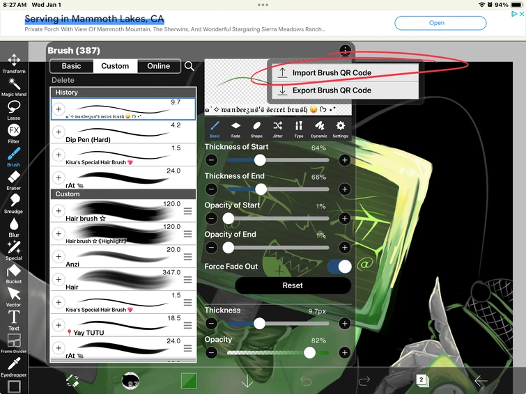 Brushes I use + QR codes (IBIS PAINT, NEW YEARS SPECIAL I GUESS) | Fandom