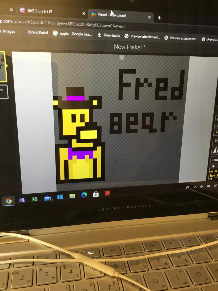 Made Fred bear in pixel art | Fandom