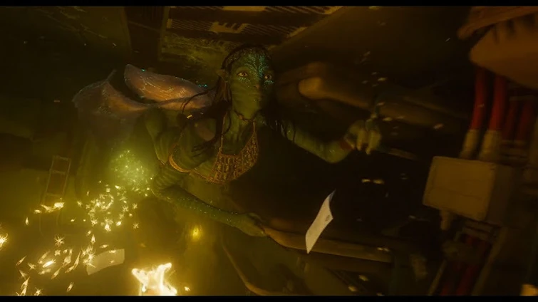 Avatar: The Way of Water (2022) - Neytiri and Tuk Saved from Sinking ...