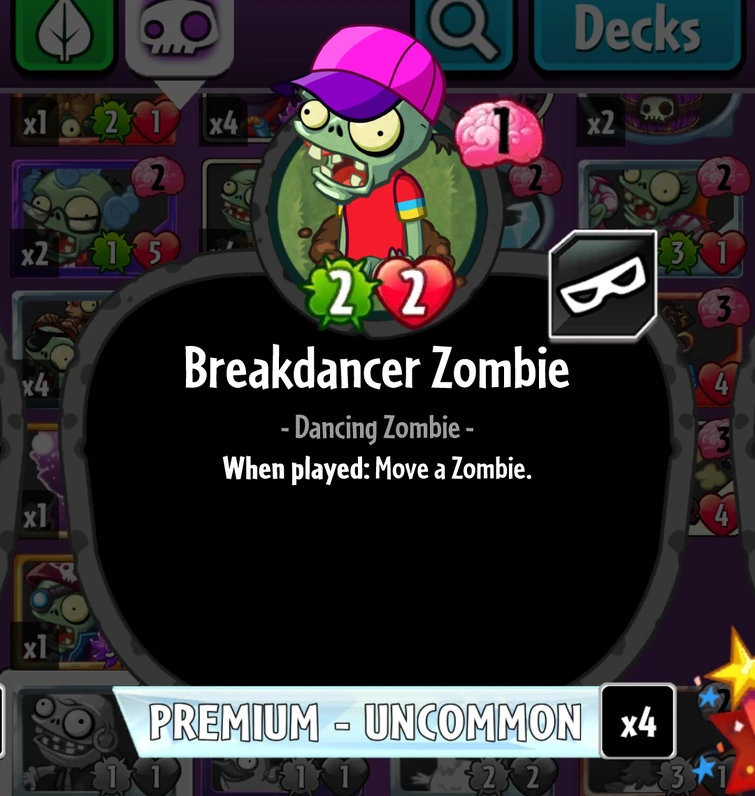 breakdancer zombie in pvzh | Fandom