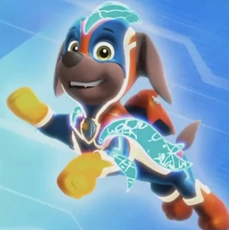 Mighty zuma in blue background | Fandom