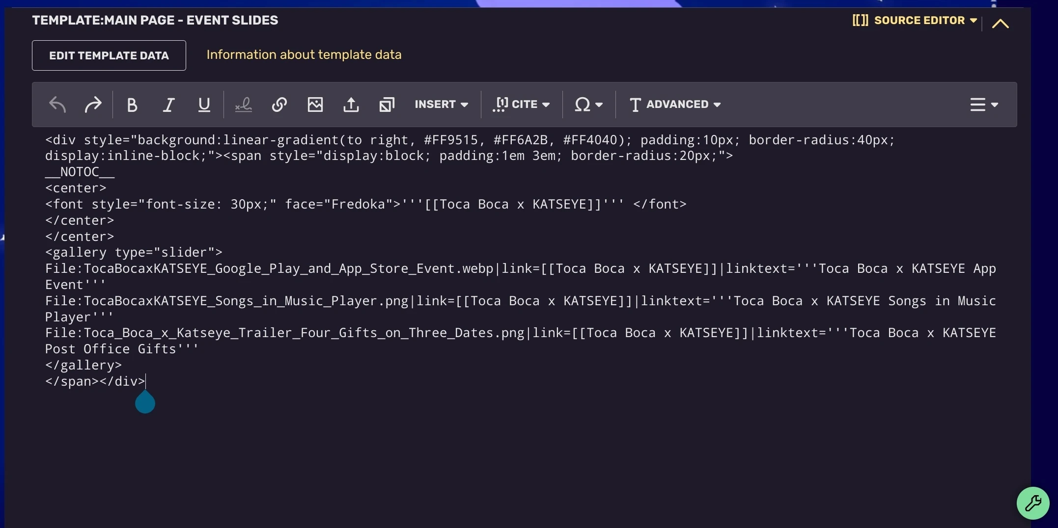 Need help for coding a template | Fandom