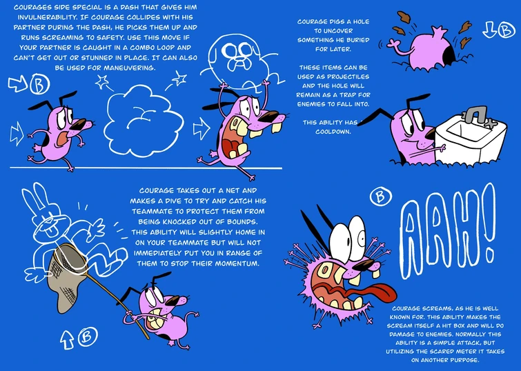 Courage Moveset for Multiversus by thepowerplumber on Twitter. | Fandom