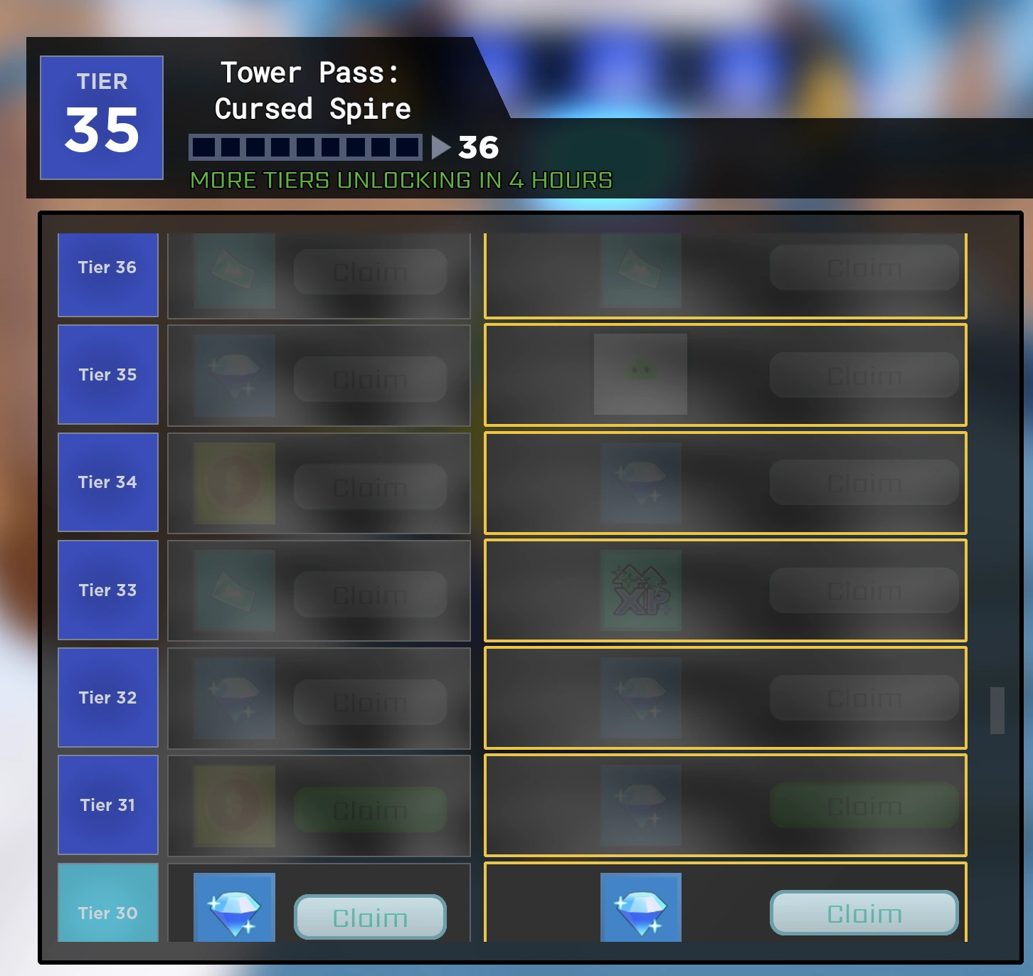 help... im tier 35 but the game wont let me go past tier 30... | Fandom