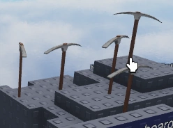 standing pickaxes | Fandom