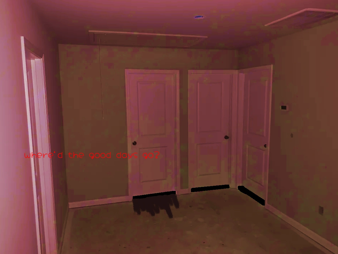 i made a weirdcore image using an old picture from our house before we ...