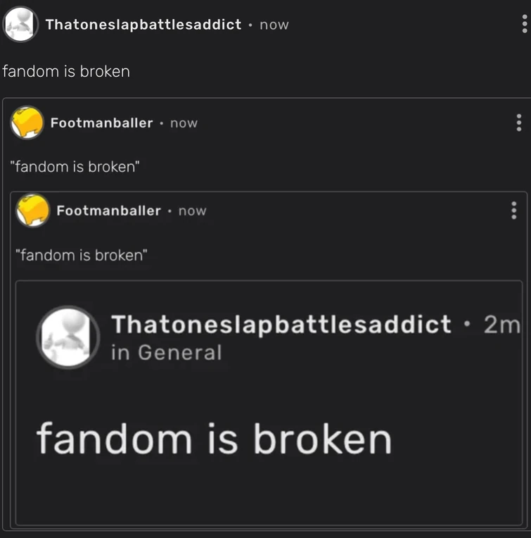 fandom is broken | Fandom