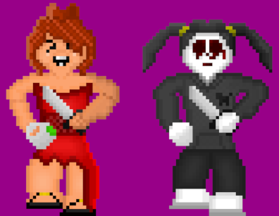 Some sprite art of Red Dress Girl and Amy (Evil form) | Fandom