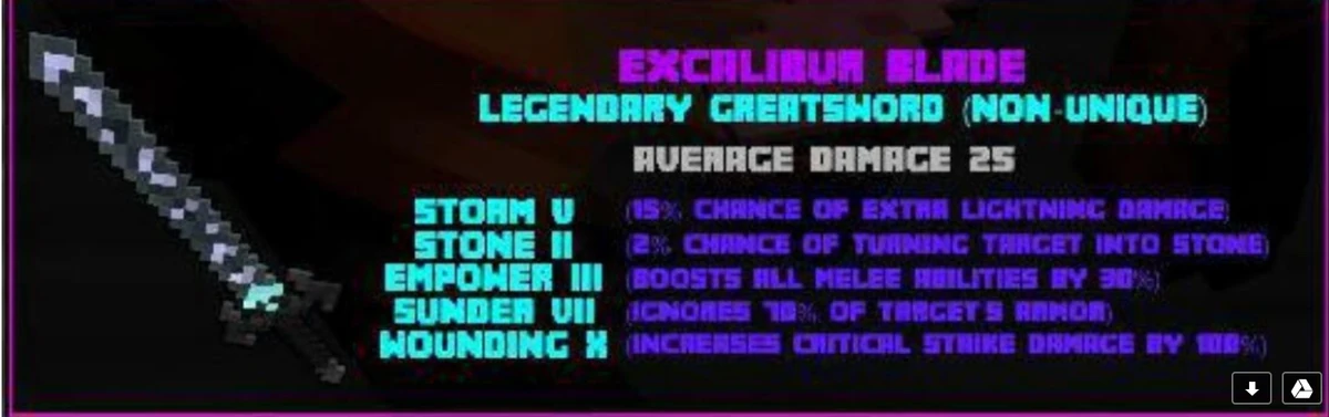 Excalibur Blade | Aetherian Wiki | Fandom