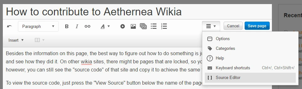 Wikia Contributing Basics Aethernea Wikia Fandom