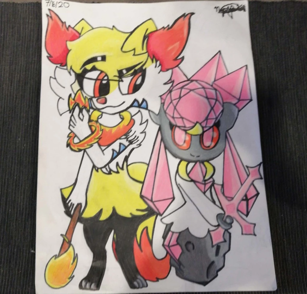 Tag Team Drawing: Braixen and Diancie! | Fandom