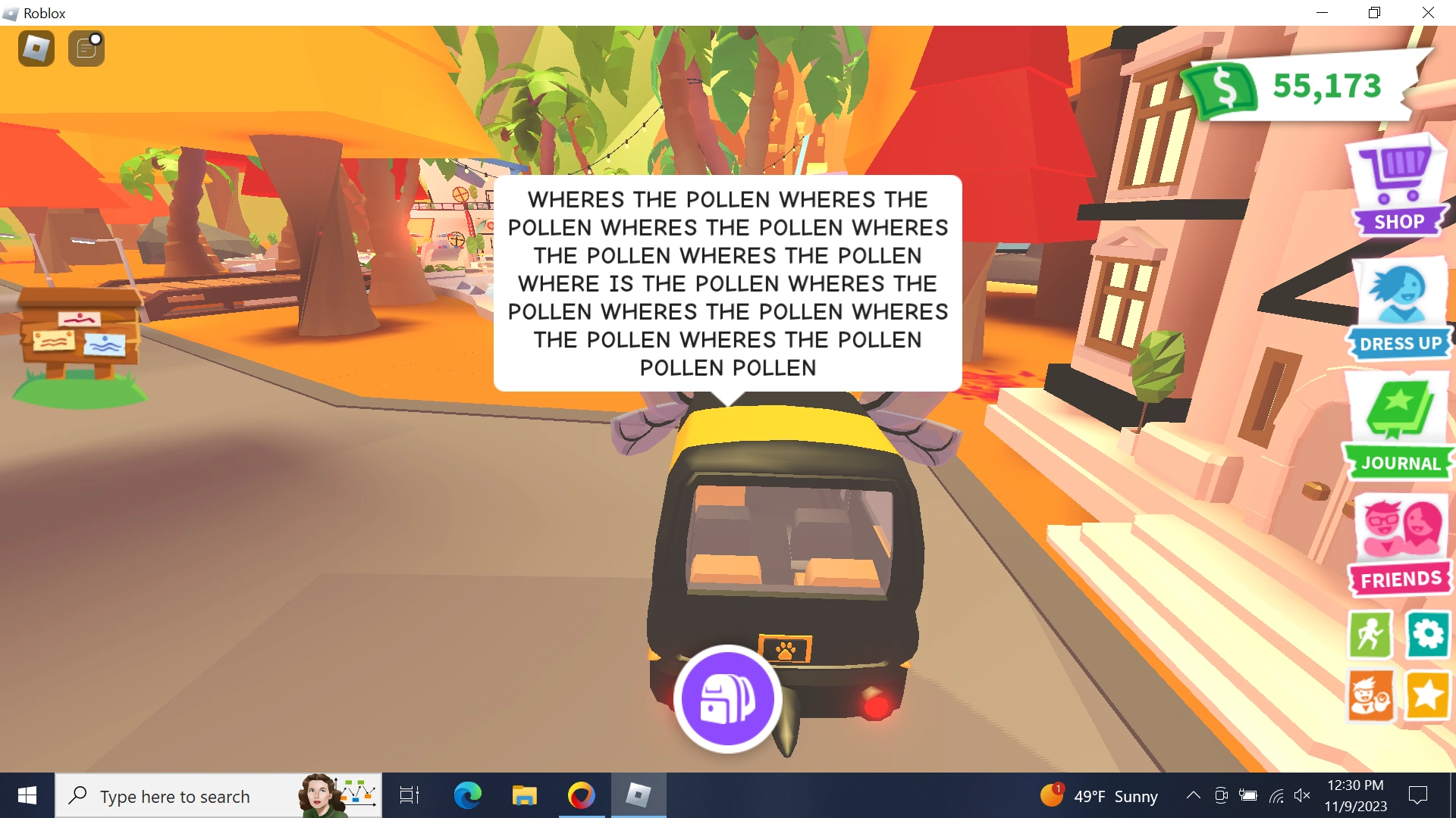 Having the bee bus gives you the privilege to go around adopt me doing ...