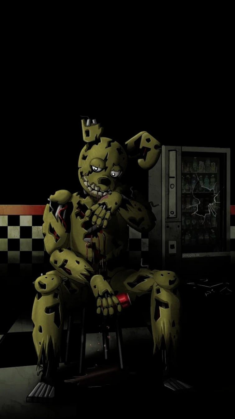 Springtrap first time drinking cocola or how you spill it | Fandom