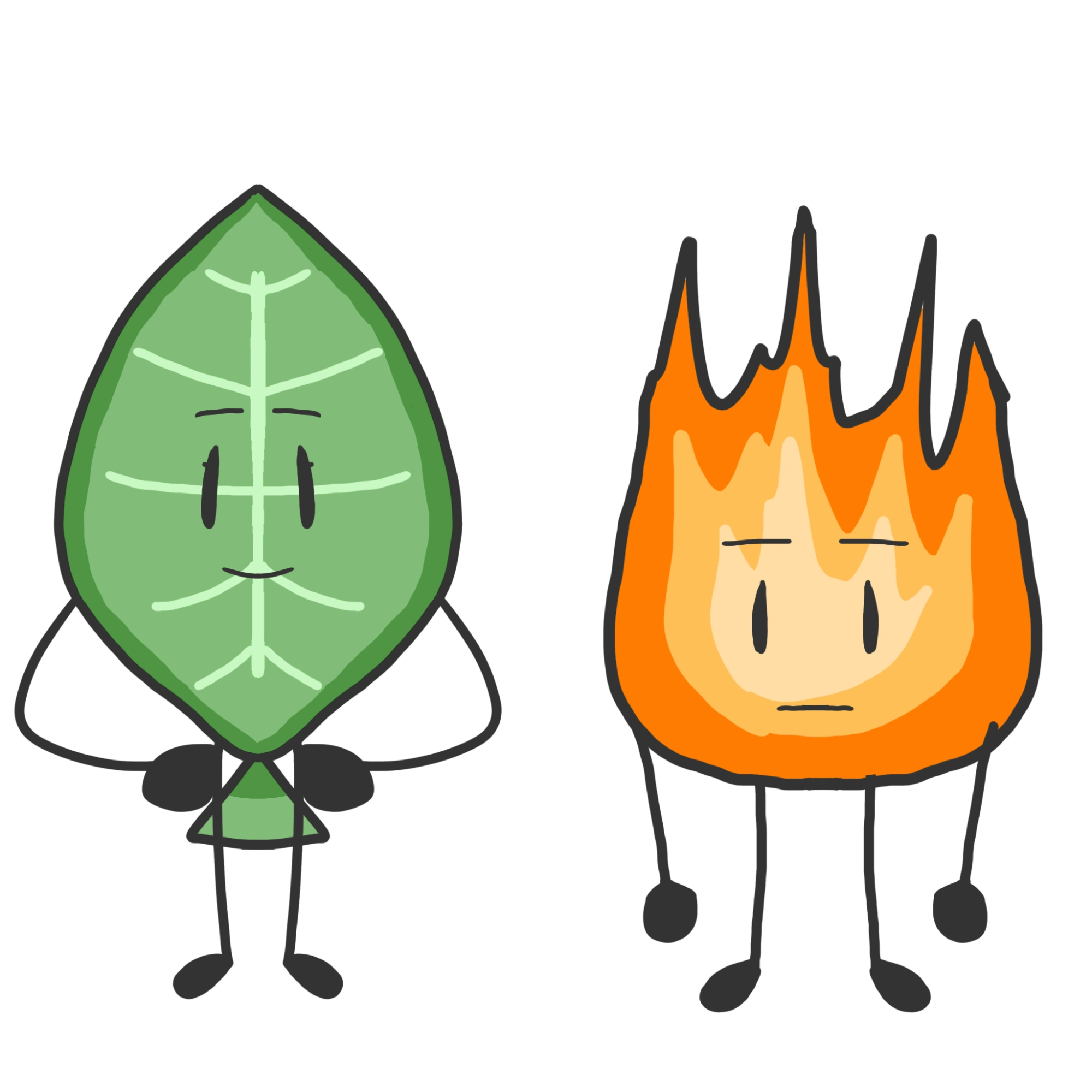 Firey and Leafy | Fandom