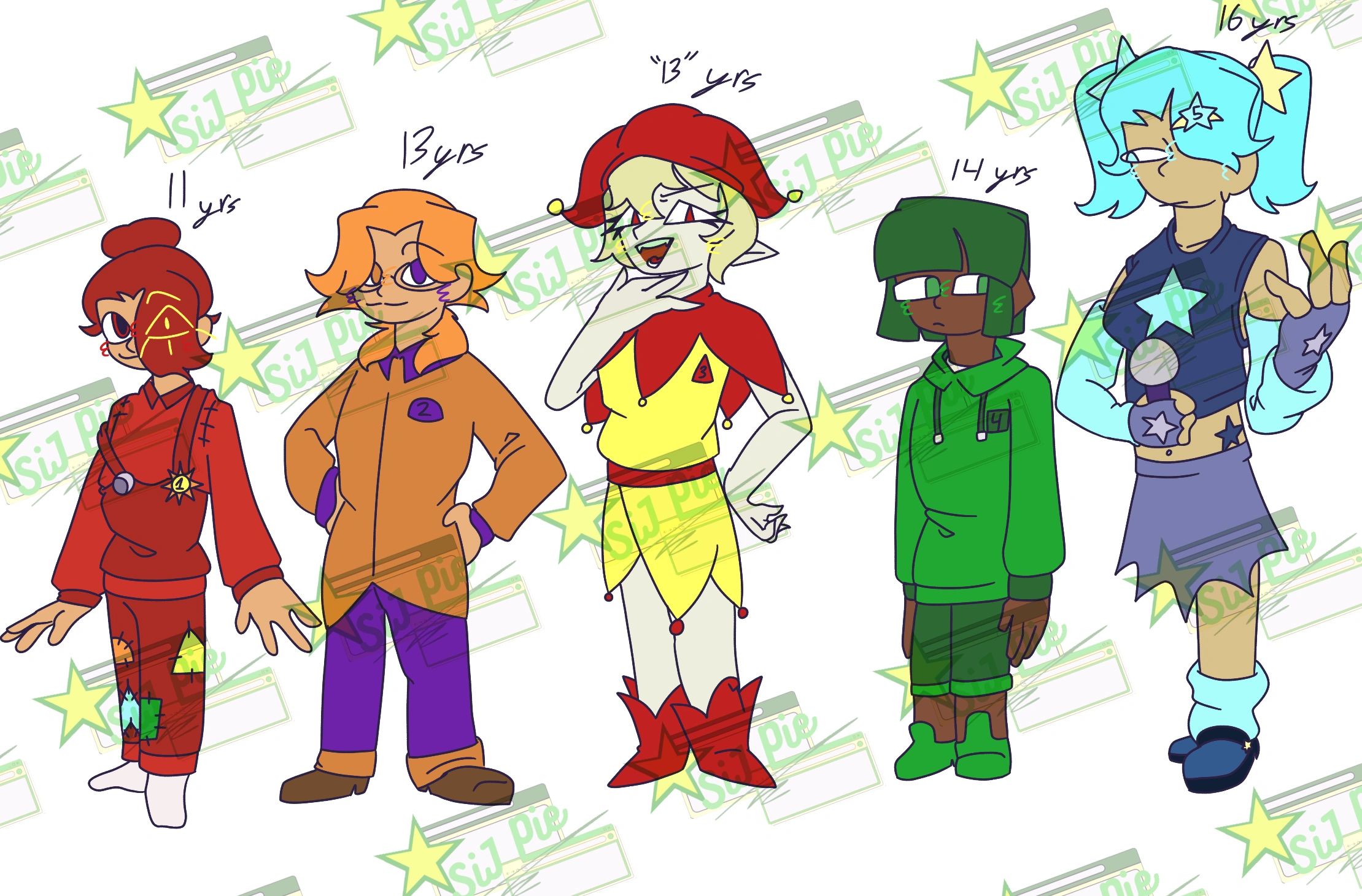 My take on human numberblocks. (ignore the eye placement of 4 n 5. I ...