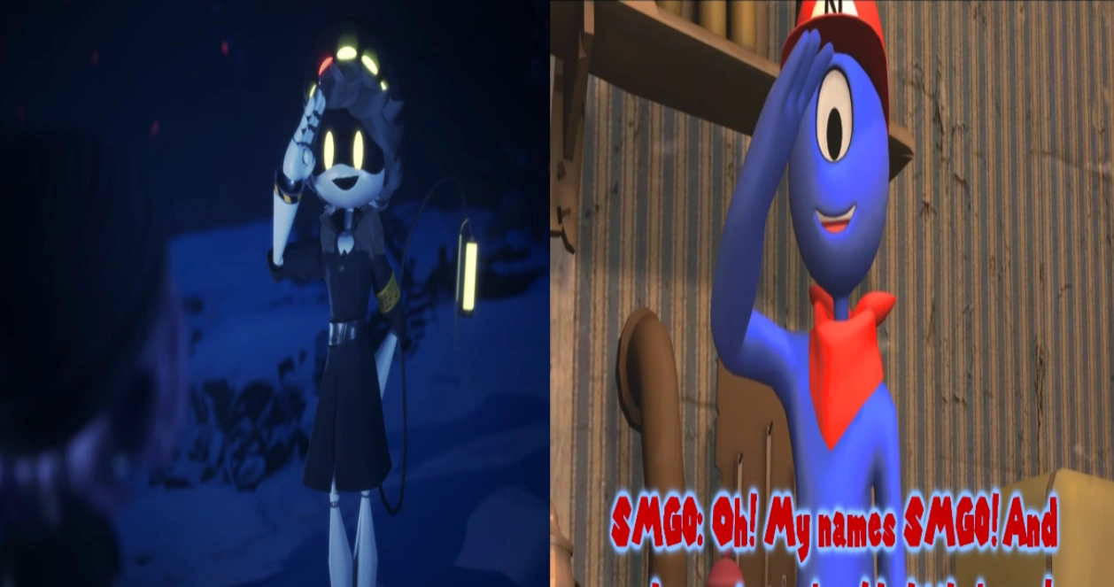 Two Michael Kovach characters introducing themselves in the same way ...