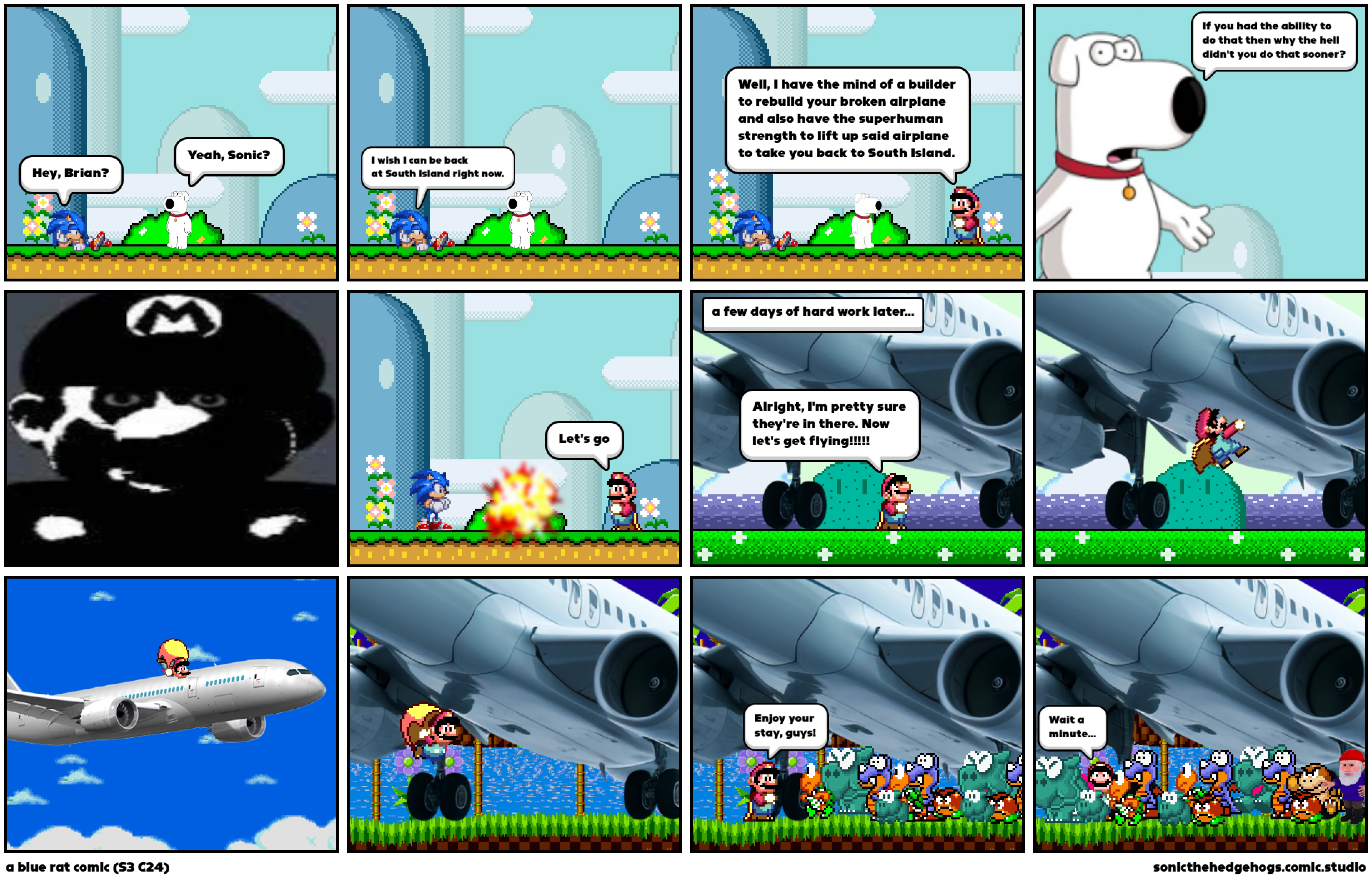 a blue rat comic in dinosaur land #74: Mario Airlines | Fandom