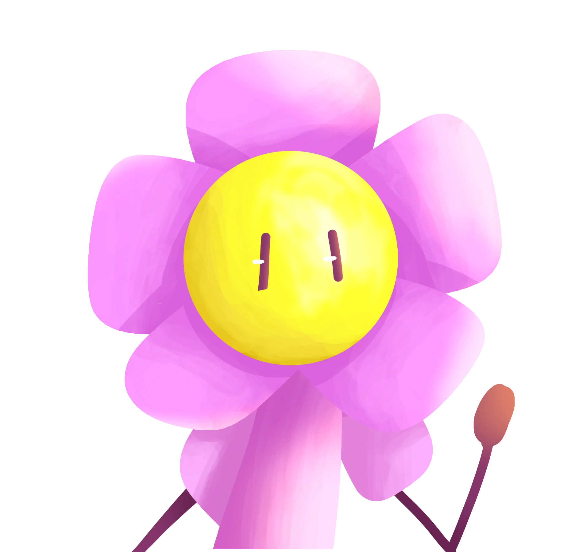 i was told to make a cursed drawing of flower, kinda failed but at the ...