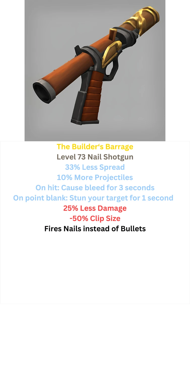 Mechanic/Flanker Weapon Idea (Builder's Barrage) | Fandom