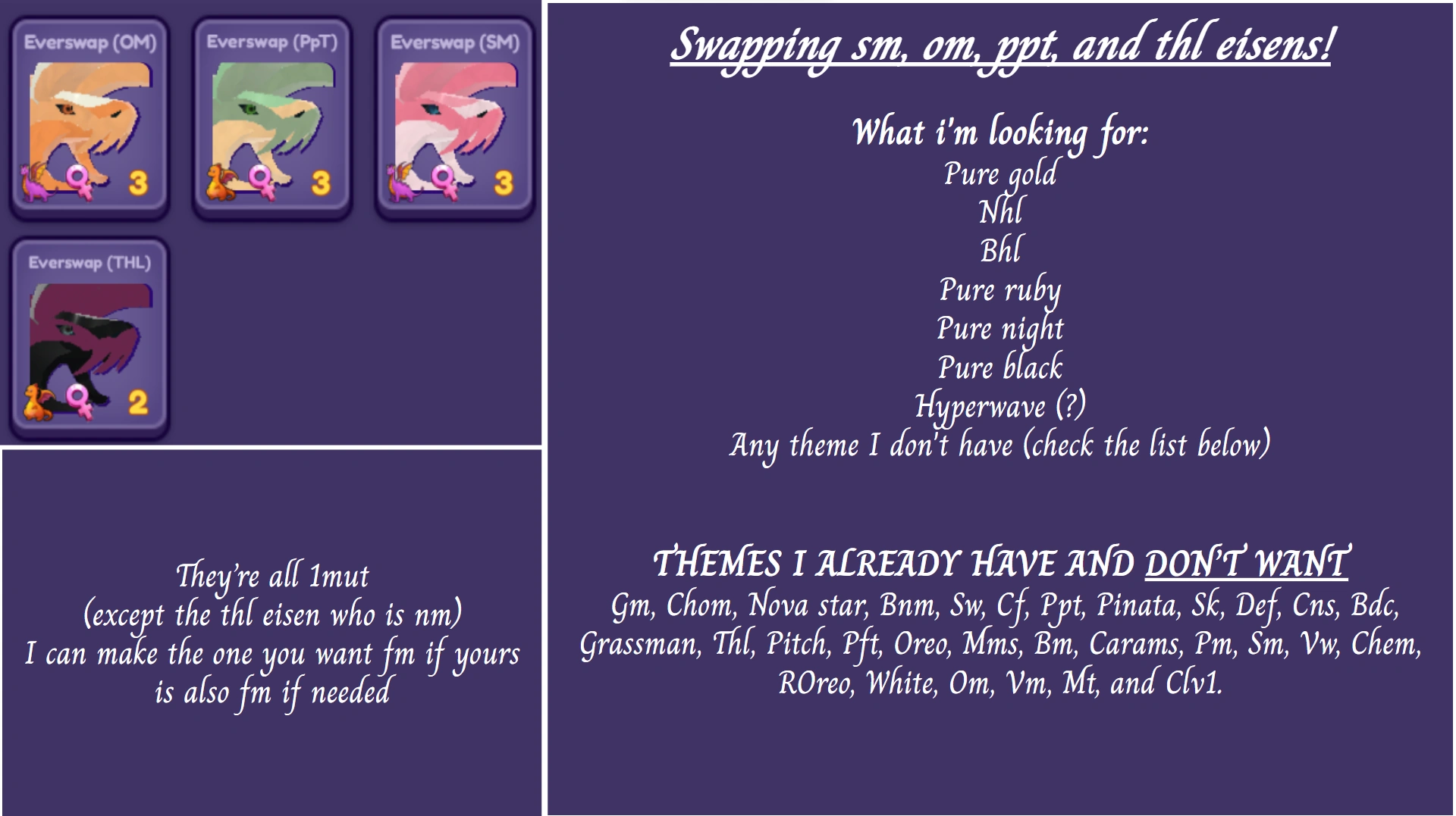 Swapping themed eisens | Fandom