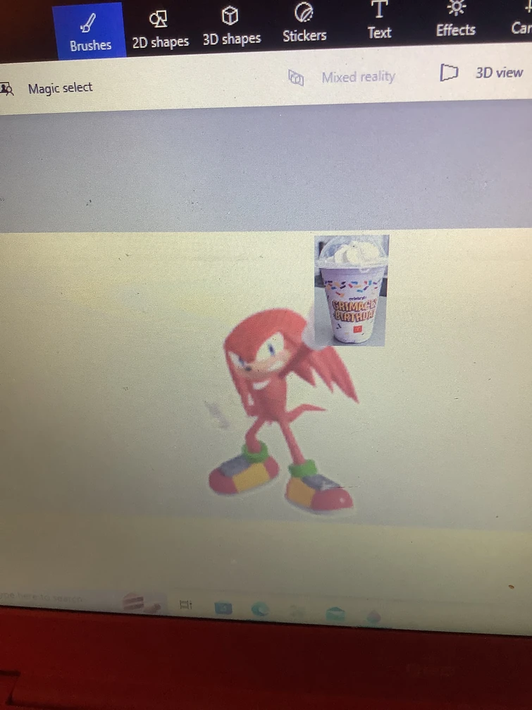 Knuckles with a grimace shake | Fandom