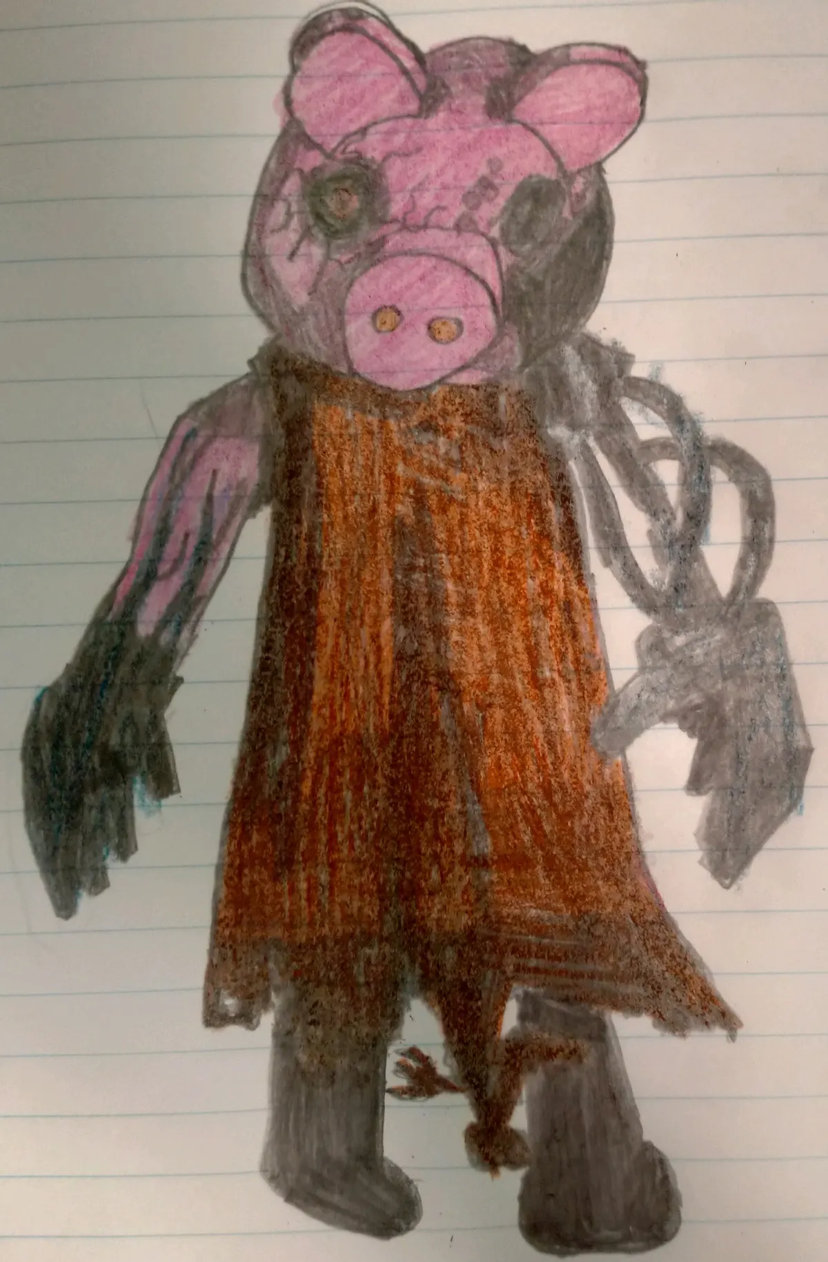Distorted Piggy from Book 2 draw by me. (One of my greatest favourites ...