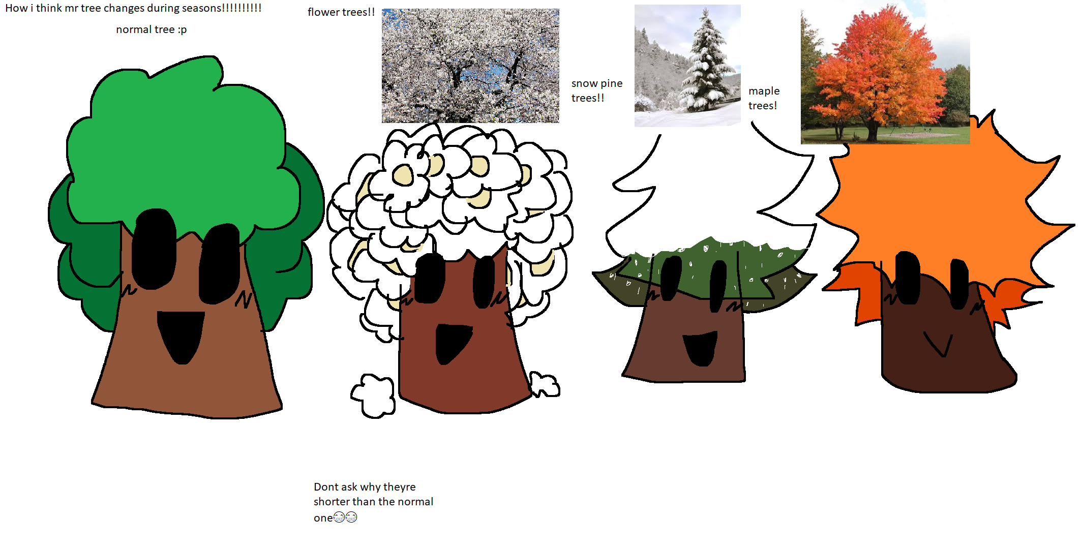 How i think Mr Tree changes through seasons!! | Fandom