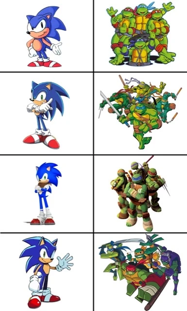 Sonic/TMNT comparison meme | Fandom