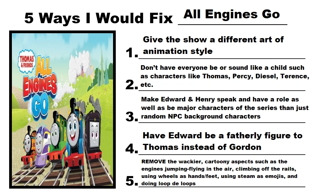 5 Ways I Would Fix All Engines Go | Fandom