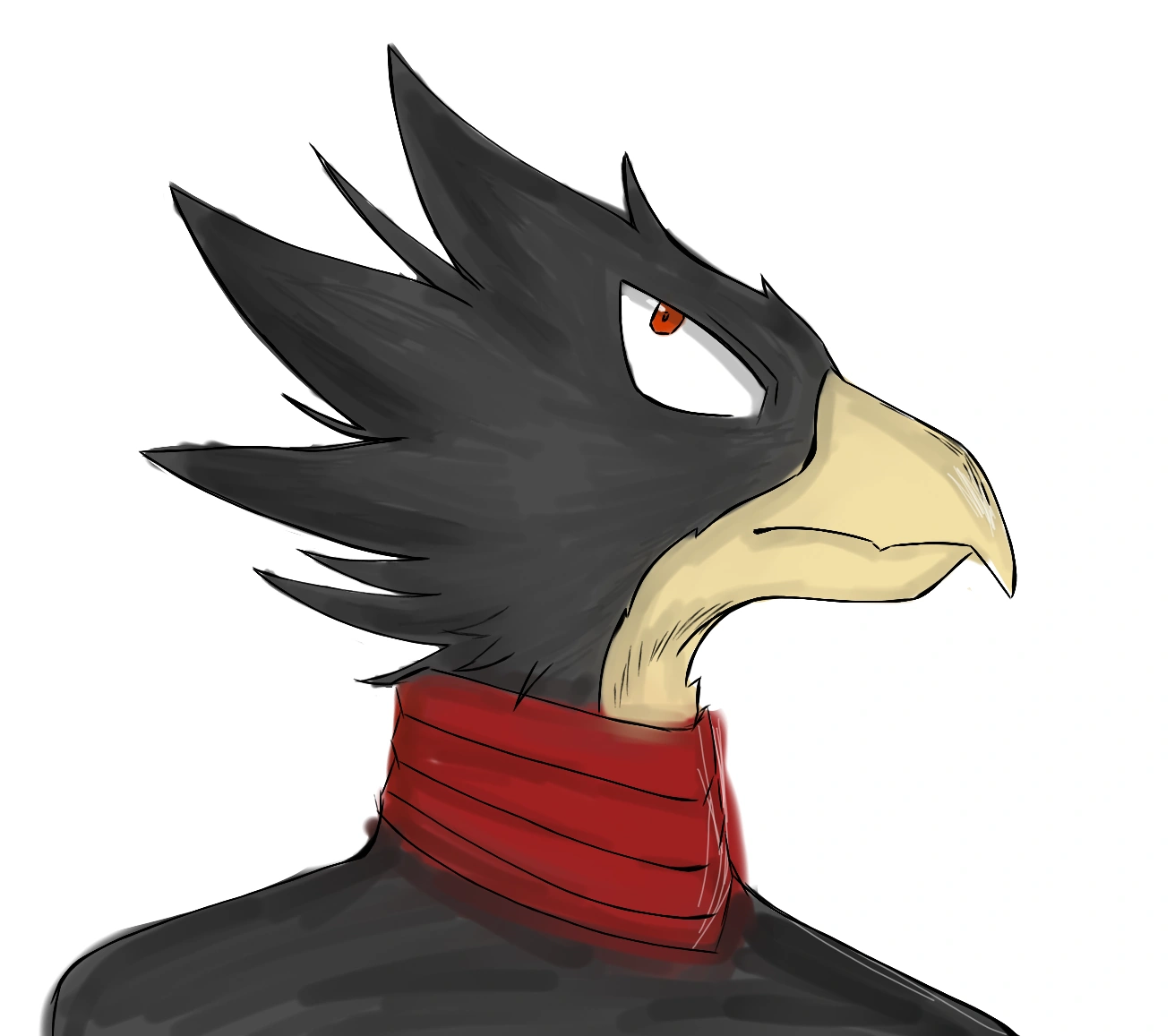 Colored version of my Tokoyami drawing | Fandom